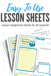 A Printable To Add Some Pizzazz to Your Piano Lesson Assignment Binders ...
