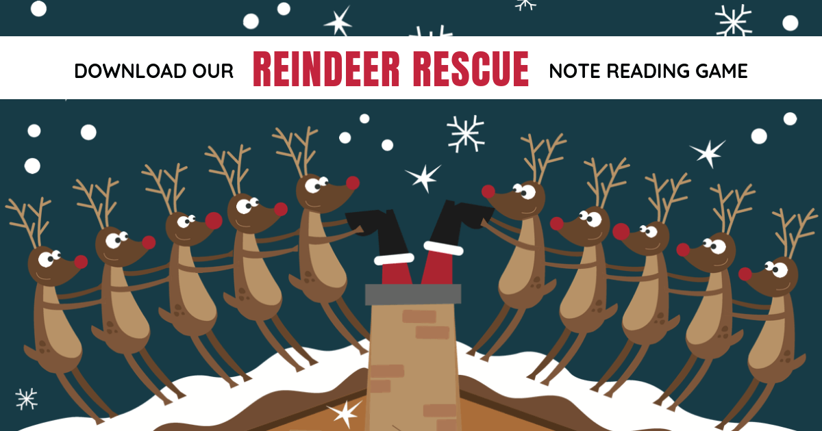 Reinforce C's On The Grand Staff In This Reindeer Rescue Piano Game ...