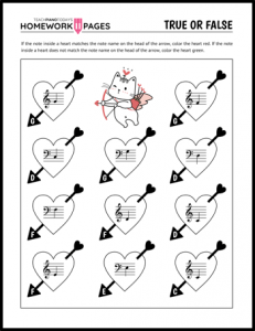 Valentine's Day Primer Note Reading - Teach Piano Today