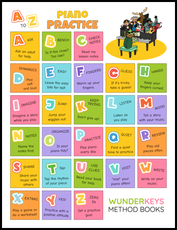 Level 1 Piano Practice Routines Poster - Teach Piano Today