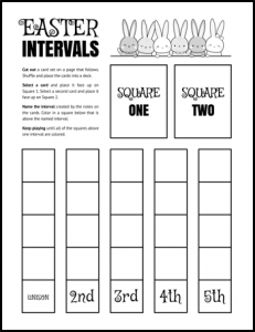 Level 1 Easter Intervals - Teach Piano Today