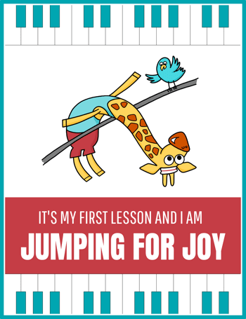 First Lesson Piano Studio Photo Props - Teach Piano Today