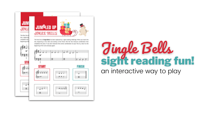 Jumbled Up Jingle Bells: A Level 1 Holiday Piano Printable - Teach ...
