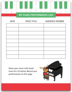 Christmas Homework Pages, Performance Logs, and Staff Paper - Teach ...