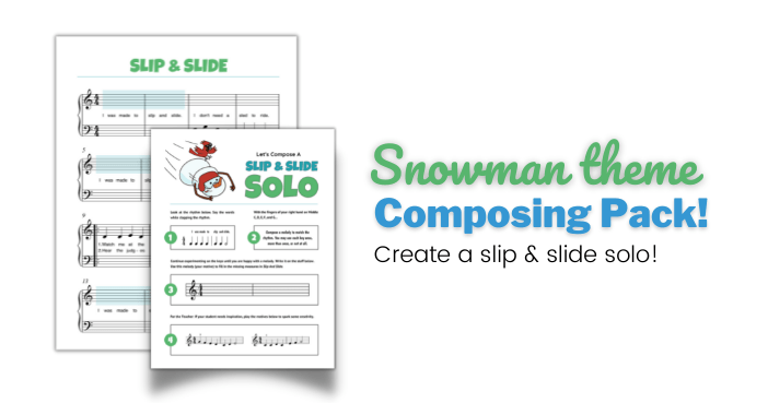 Music Giveaway: Snowman Composing Piano Solo For Primer Students ...