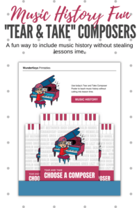 Tear and Take Composer Posters To Teach Music History