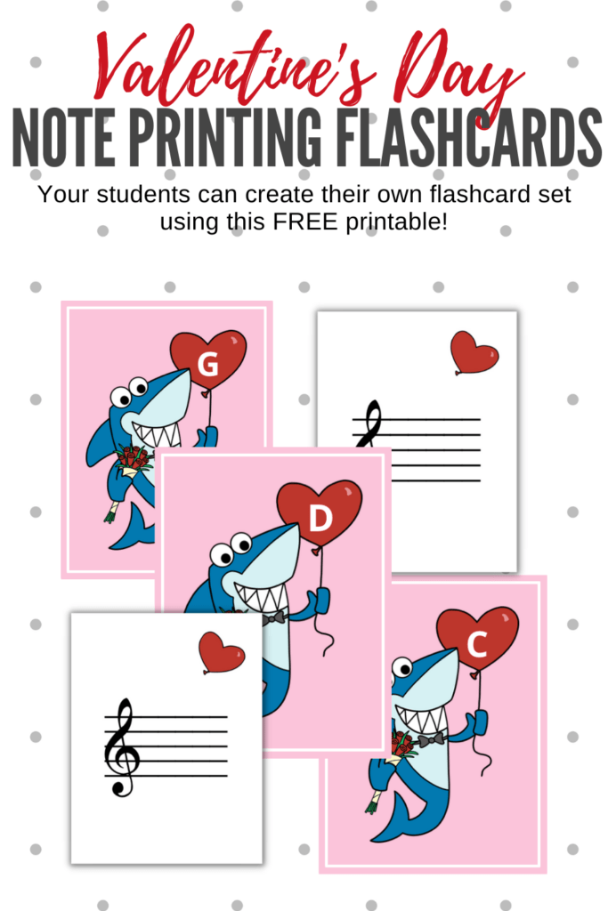 Valentine’s Day Print And Play Note Reading Flashcards