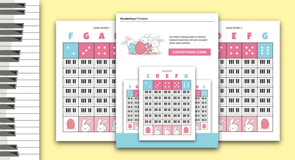 An Easter Keyboard Awareness Coloring Game For Early Primer