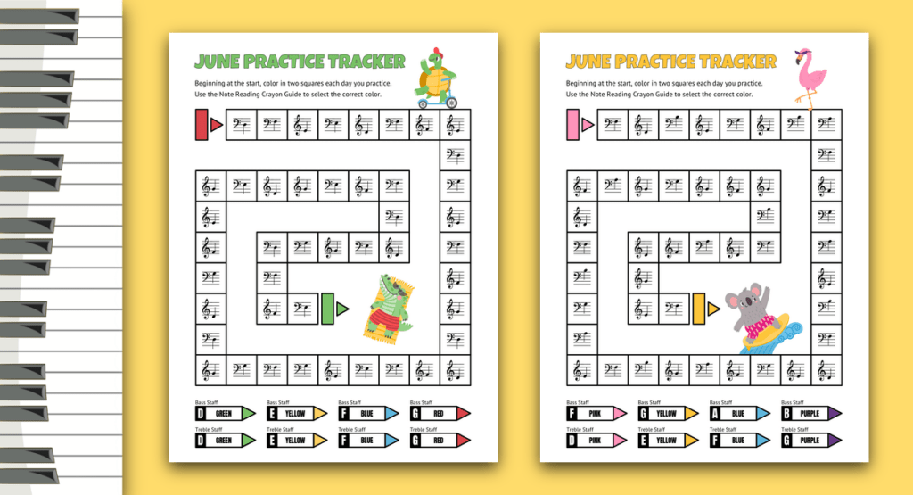 Avoid The “Practice Pause” With June Piano Practice Trackers