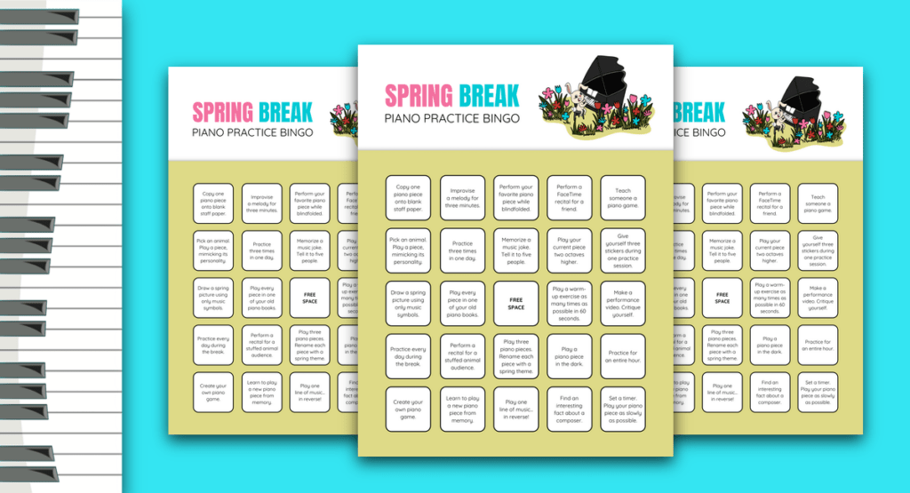 Spring Break Piano Bingo To Keep Kids Practicing