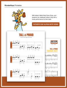 Father's Day Alpha Note Song - Teach Piano Today
