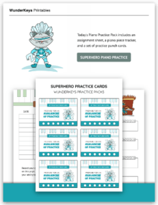 Superhero Piano Practice Pack - Teach Piano Today
