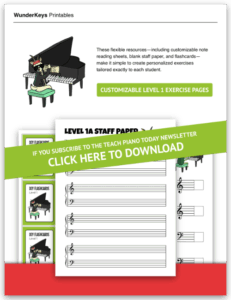 Level 1 DIY Piano Toolkit: Customizable Teaching Sheets
