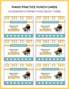 Practice Punch Cards: Primer 1, 2, and 3 - Teach Piano Today